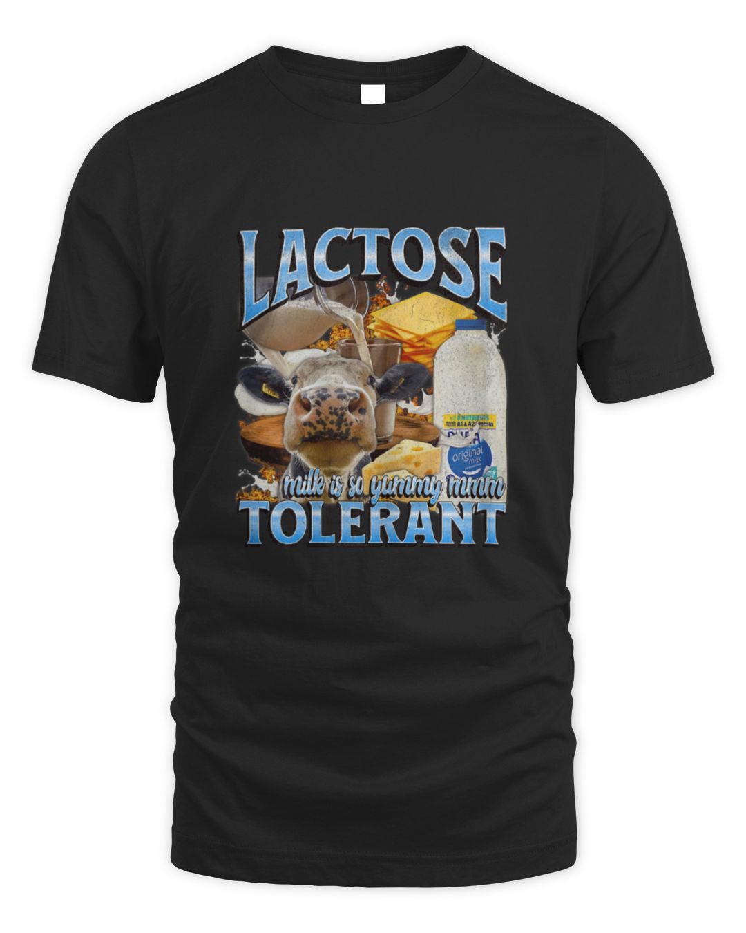 Lactose Tolerant Funny IBS Meme Bootleg Graphic T-Shirt